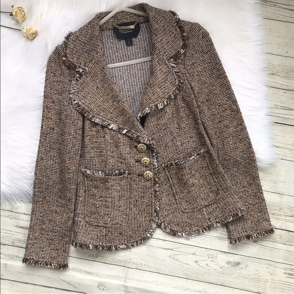 St. John | Jackets & Coats | St John Couture Suit Tweed Metallic 2c ...